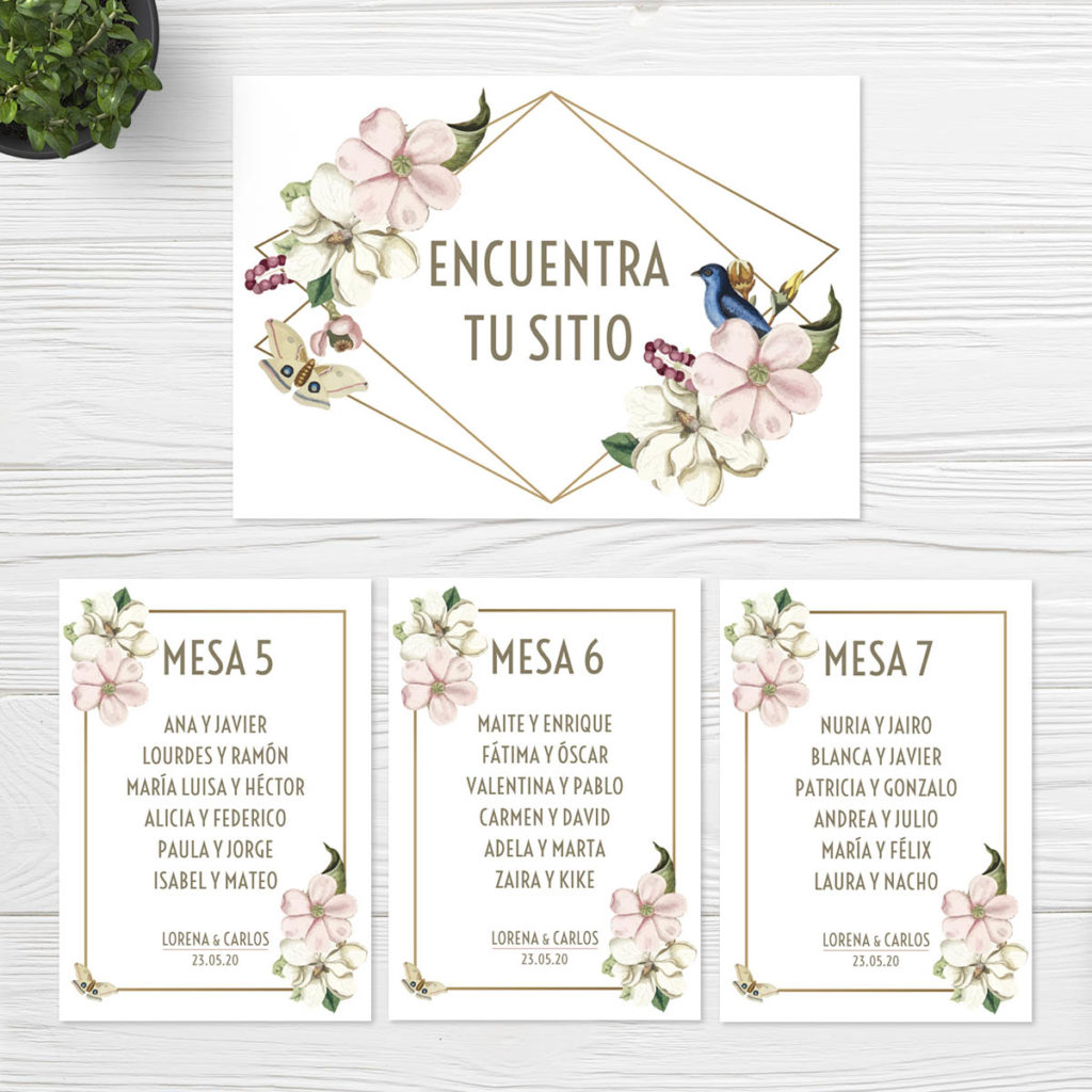 Seating plan Gold | Wedding & Design