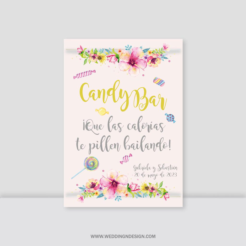 Cartel Candy Bar Edén | Wedding & Design